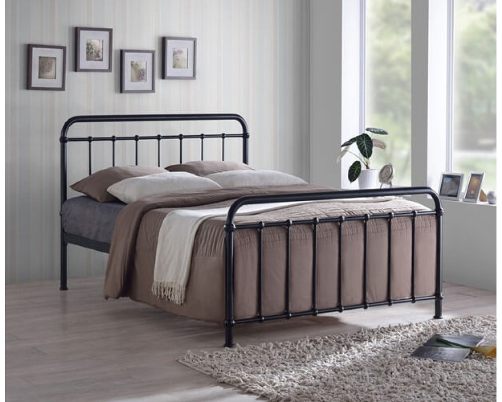 Classic Grey Metal Bed Frame – Timeless UK Bedroom Design